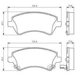 Bosch Bremsbelagsatz, Scheibenbremse 0 986 424 735 vorne rechts links f&uuml;r TOYOTA 0446502130 0446502061 0446502100
