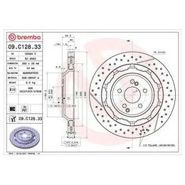 Brembo Bremsscheibe 09.C128.33 hinten rechts links innenbel&uuml;ftet 360mm f&uuml;r MERCEDES-BENZ A2224232012 2224232012