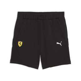 Sporthose Puma "Scuderia Ferrari Shorts Jugendliche", M&auml;dchen, Gr. 128, Normalgr&ouml;&szlig;en, schwarz, Obermaterial: 68% Baumwolle, 32% Polyester. Einsatz: 72% Baumwolle, 28% Polyester. Vorderer Einsatz: 28% Polyester, 72% Baumwolle. Seitentasche &ndash; Oben: 100% Baumwolle, unifarben, regular fit, Hosen Sporthose