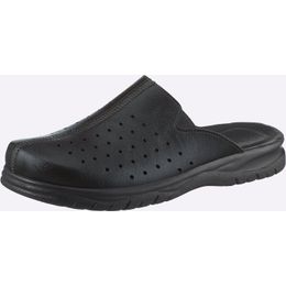 CLASSIC Herren Pantoffel, Gr. 41schwarz, Lederimitat, Basic, Schuhe