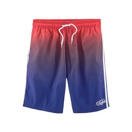 Buffalo Herren Badeshorts, bunt, Gr. L, Farbverlauf, bedruckt, Microfaser, Microfaser, Polyester, Badehosen, mit Farbverlauf