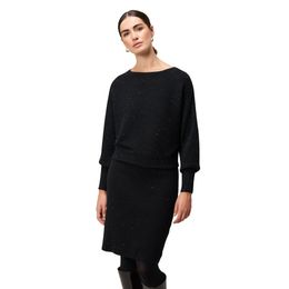 Strickkleid Zero "Damen mit Pailletten", Damen, Gr. 38, Normalgr&ouml;&szlig;en, schwarz beauty, Strick, Obermaterial: 42% Viskose, 40% Polyester, 18% Polyamid, Strukturmuster, festlich, figurbetont kurz, U-Boot-Ausschnitt, weit elastischer Bund krempelbar, Kleider Strickkleid, Pailletten