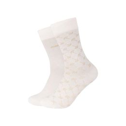 JOOP! JOOP Damen Socken "Socken 2er Pack", Gr. 39wei&szlig; pepper, 60% Baumwolle, 23% Polyester, 15% Polyamid, 2% Elasthan, uni, Socken, 2er Pack aus