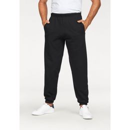 Herren Sweathose, schwarz, Gr. M, Fruit of the Loom, unifarben, angeraute Sweatware, Obermaterial: 80% Baumwolle, 20% Polyester, Hosen, aus