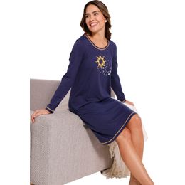 Damen Nachthemd in Single-Jersey-Qualit&auml;t marine, Gr&ouml;&szlig;e 36/38