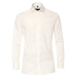 Businesshemd Casamoda "Casamoda Businesshemd extra langer Arm 69cm uni", Herren, Gr. 41, Normalgr&ouml;&szlig;en, wei&szlig; (wei&szlig;beige), 100% Baumwolle, unifarben, comfort fit, Hemden