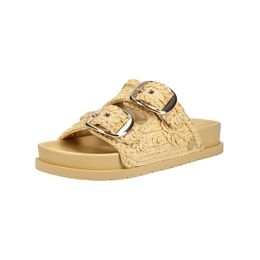 Pantolette Gioseppo "Gioseppo Pantoletten Lederimitat", Damen, Gr. 38, beige, Lederimitat, Schuhe Pantolette