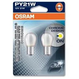 Osram DIADEM&reg; Chrome PY21W Doppelblister 7507DC-2BL Gl&uuml;hlampe, R&uuml;ckfahrleuchte,Gl&uuml;hlampe, Positions-/Begrenzungsleuchte,Gl&uuml;hlampe, Bremsleuchte,Gl&uuml;hla