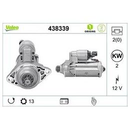 Valeo Starter NEW STOP&START ORIGINAL PART 438339 12V f&uuml;r SKODA AUDI (SAIC) VW SEAT (FAW) CUPRA (SVW) 2E911022C 2E911024H 02E911023T