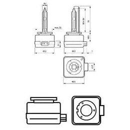Philips Xenon Vision 85415VIS1 Gl&uuml;hlampe, Fernscheinwerfer,Gl&uuml;hlampe, Hauptscheinwerfer,Gl&uuml;hlampe 85V f&uuml;r SKODA VW PEUGEOT SEAT AUDI TOYOTA MERCEDES-B