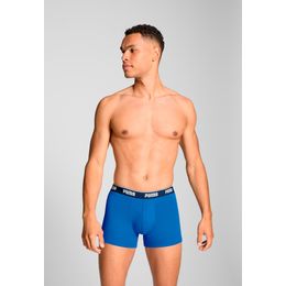 Puma Herren Boxershorts "Puma MEN EVERYDAY BASIC BOXERS 3P", Gr. XL, blau, Jersey, Obermaterial: 95% Baumwolle, 5% Elasthan, Unterhosen, Komfortabler
