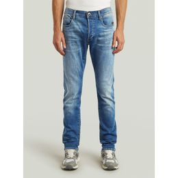 G-Star Raw G-STAR Herren Regular-fit-Jeans "3301 Slim Jeans"lt vintage aged, Gr. 29, Obermaterial: 92% Baumwolle, 7% Elastomultiester, 1% Elasthan, Jeans