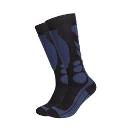 Camano Herren Skistr&uuml;mpfe "function", Gr. 43, blau, Materialmix, unifarben, Socken, mit ergonomischer Polsterung an wichtigen Stellen