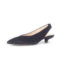 Slingpumps Gabor "Slingpumps", Damen, Gr. 39, blau, Schuhe Slingpumps