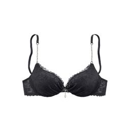 Lascana Damen Push-up-BH, Gr. 85, schwarz, Microtouch, Obermaterial: 60% Polyamid, 35% Polyester, 5% Elasthan, BHs, mit einzigartigen