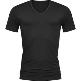 Mey Herren Unterziehshirt "Dry Cotton", Gr. 10, schwarz, Single Jersey, Obermaterial: 57% Baumwolle, 38% Polyester, 5% Elasthan, unifarben,