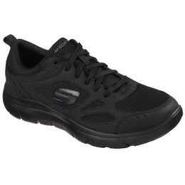 Skechers Herren Sneaker "Summits-South Rim", Gr. 41, schwarz, Leder, Textil, Schuhe, Freizeitschuh, Halbschuh, Schn&uuml;rschuh im modernen Materialmix