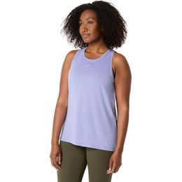 Lauftop asics "NAGINO RUN ADJUSTABLE TANK", Damen, Gr. XS, blaubell, Obermaterial: 78% Polyester, 20% Lyocell, 2% Elasthan, Tops, gerade geschnitten, leichtes Material, weiches Gewebe