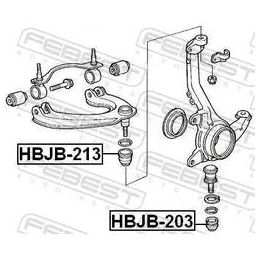 FEBEST Manschette, Trag-/F&uuml;hrungsgelenk HBJB-213 vorne rechts links f&uuml;r HONDA 51460-S10-020 51464-SK7-003 51450-S10-020