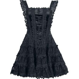 Sinister Gothic Gothic Dress Kurzes Kleid schwarz in S 1210 Black