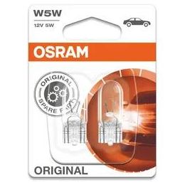 Osram Original W5W 12V Doppelblister 2825-2BL Gl&uuml;hlampe, T&uuml;rleuchte,Gl&uuml;hlampe, R&uuml;ckfahrleuchte,Gl&uuml;hlampe, Kennzeichenleuchte,Gl&uuml;hlampe, Kofferraumleuc