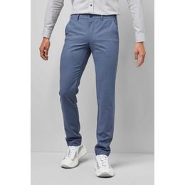 MEYER Herren Chinos "M5 Chino", blau, Gr. 36, unifarben, 53% Polyester, 44% Wolle, 3% Elasthan, Hosen, M5 Chino mit 4-Way-Stretch