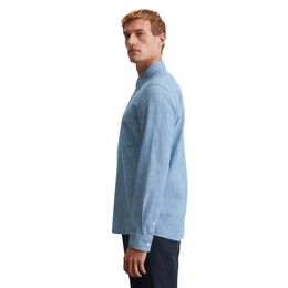 Marc O'Polo MARC O'POLO Herren Langarmhemd "aus leichtem Bio-Baumwoll-Chambray", bunt, Gr. XXXL, unifarben, Obermaterial: 100% Baumwolle, Hemden