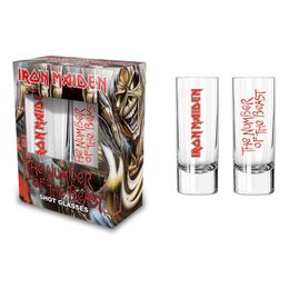 Iron Maiden Number Of The Beast Schnapsglas-Set klar SG027