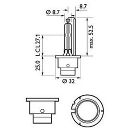 Philips Xenon WhiteVision gen2 85122WHV2S1 Gl&uuml;hlampe, Fernscheinwerfer,Gl&uuml;hlampe, Hauptscheinwerfer,Gl&uuml;hlampe 85V f&uuml;r SKODA VW PEUGEOT LAND ROVER IVEC