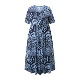 Ulla Popken Kleid Damen Gr&ouml;&szlig;e 46/48 marine Winterkleid
