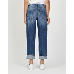 Gang Damen Straight-Jeans "94THELMA", blau, Gr. 28, Denim/Jeans, Obermaterial: 90% Baumwolle, 8% Polyester, 2% Elasthan, Jeans, mit Detail oberhalb