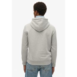 Superdry Herren Kapuzensweatshirt "SD-VL HERITAGE RELAXED HOOD", grau, Gr. M, bedruckt, Jersey, Obermaterial: 100% Baumwolle, Sweatshirts, aus