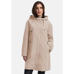 Manisa Damen Kurzmantel, beige, Gr. 44, unifarben, Obermaterial: 100% Polyester. Futter: 100% Polyester, M&auml;ntel, mit Kapuze