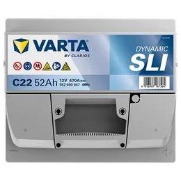Varta Starterbatterie DYNAMIC SLI 12 V, 52 Ah, 470 A 552400047K262 12V 52Ah 470A f&uuml;r SKODA VW SUZUKI PEUGEOT SEAT FIAT / LANCIA TOYOTA AUDI MERCEDES-B