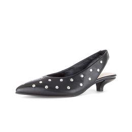 Slingpumps Gabor "Slingpumps", Damen, Gr. 38, schwarz, Schuhe Slingpumps