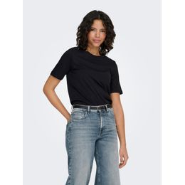 Kurzarmshirt Only "ONLOnly S/S TEE JRS NOOS", Damen, Gr. L, schwarz, Jersey, Obermaterial: 100% Baumwolle, unifarben, regular fit normal, Rundhals, Shirts, regular fit, casual, Single Jersey, Baumwolle, Rundhals