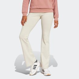 Damen Leggings "W SL SJ FLARLEG", grau, Gr. M, adidas Sportswear, Obermaterial: 90% Baumwolle, 10% Elasthan, Hosen, Hoher Bund, ausgestellte Beinform