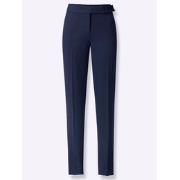 Lady Damen Webhose, blau, Gr. 44, unifarben, 77% Polyester, 20% Viskose, 3% Elasthan, Hosen