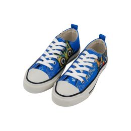 DOGO Damen Ballerina "Liria Low-Top Sneaker Meow Attack Damen Sneaker", Gr. 37, blau, Textil, Schuhe, Handgefertigt