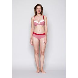 JOOP! Bikini-Hose JOOP "Conills Beach", Damen, Gr. 34, N-Gr, rot (lychee aop), Obermaterial: 83% Polyamid, 17% Elasthan, Badehosen Bikini-Hose