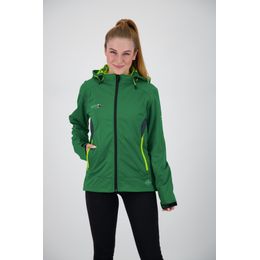 Softshelljacke DEPROC Active "Downton Peak WOMEN", Damen, Gr. 36/38 (M), gr&uuml;n, 96% Polyester; 4% Elastan, mit verstellbarem Klettverschluss, Jacken Softshelljacke, auch in Gro&szlig;en Gr&ouml;&szlig;en erh&auml;ltlich