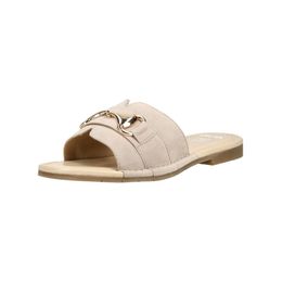 Pantolette Ara "Ara Pantoletten Lederimitat", Damen, Gr. 38, beige, Lederimitat, Schuhe Pantolette