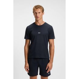 BOSS Herren T-Shirt "Unique", Gr. Ldunkelblau 403, Jersey, Obermaterial: 95% Baumwolle, 5% Elasthan, Shirts, aus elastischer Baumwolle mit
