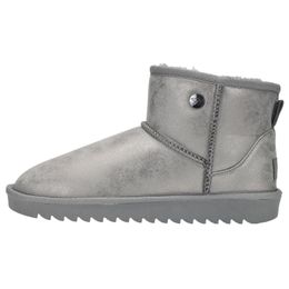 Schlupfboots Kangaroos "K-UW BROOME", Damen, Gr. 36, silber, Textil, Schuhe Schlupfboots, Winterschuhe, Winterboots, Snowboots, Schlupfstiefel