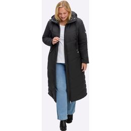 Steppmantel sheego, Damen, Gr. 42, schwarz, 90% Polyester, 10% Elasthan, Wattierung:100% Polyester, M&auml;ntel Steppmantel