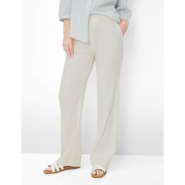 Boyfriend-Hose RAPHAELA BY Brax "Style PAM FLARED", Damen, Gr. 44K (22), Kurzgr&ouml;&szlig;en, sanftes wei&szlig;, Web, 61% Leinen, 18% Viskose, 18% Baumwolle, 3% Elasthan, Hosen