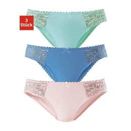 Damen Jazz-Pants Slips, PETITE FLEUR BY LASCANA, Gr. 52, bunt, Jersey, Obermaterial: 93% Baumwolle, 7% Elasthan. Spitze: 95% Polyamid, 5% Elasthan,