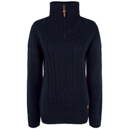 oxmo Damen Strickfleece-Pullover "Strickpullover OXCarry", schwarz, Gr. M, Obermaterial: 100% Polyacryl PAN., Pullover