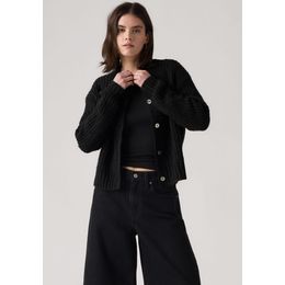 Levi's LEVI'S Damen Strickjackeanthrazit night, Gr. S, Strick, Obermaterial: 64% Polyacryl, 30% Polyamid, 6% Wolle, Strickjacken, W&auml;rmender, pflegeleichter