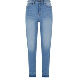 Urban Classics Damen Bequeme Jeans "Urban Classics Damen Skinny Fit Jeans"clearblau bleached, Gr. 30, unifarben, 98% Baumwolle, 2% Elasthan, Jeans